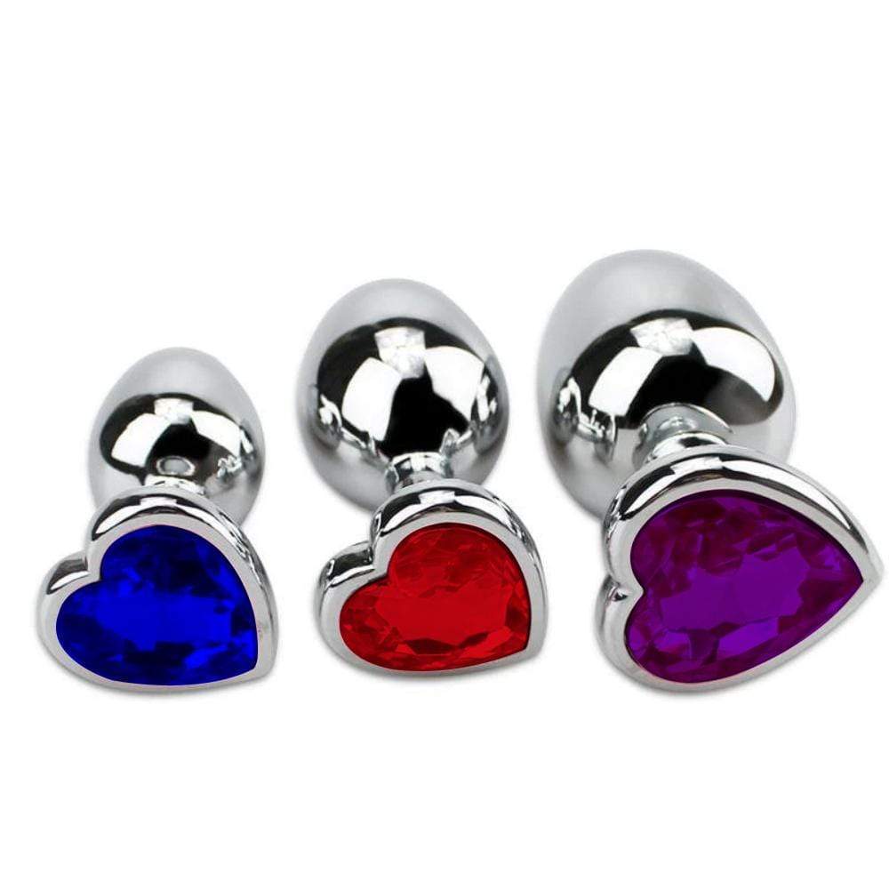3-Colors Plug-Tipped Princess Heart Jewelry Set – Love Plugs UK