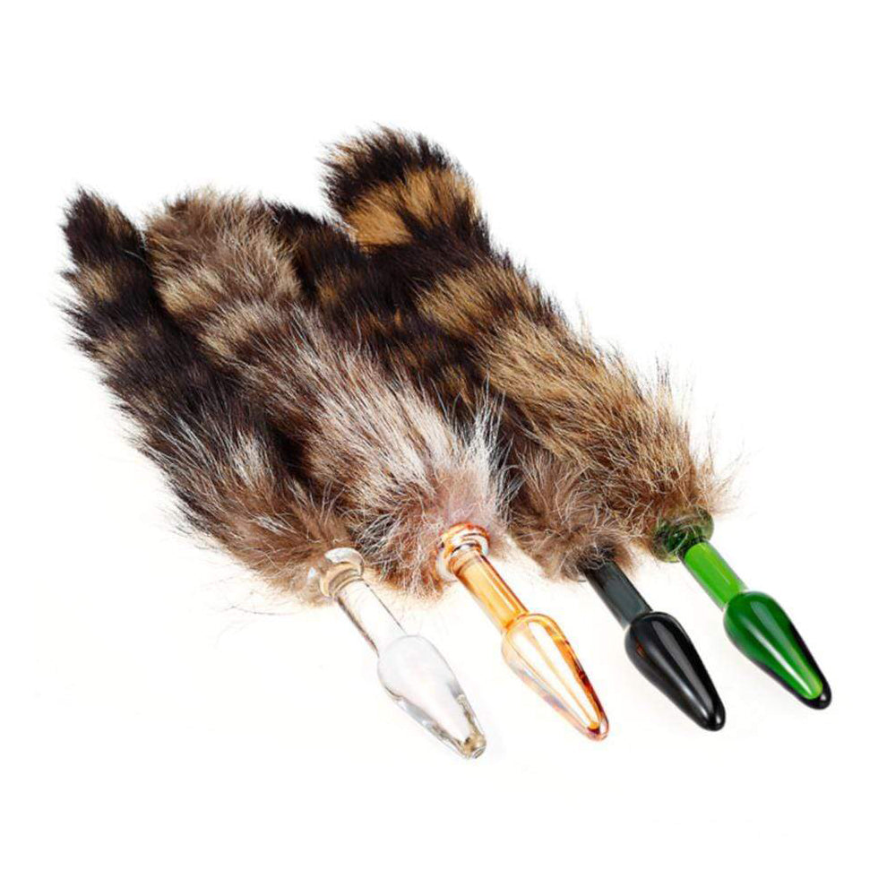 Glass Raccoon Tail Butt Plug, 12" – Love Plugs UK